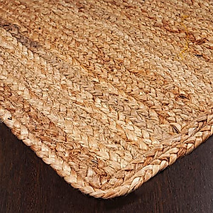 HOMEMONDE Braided 2 x 8 Feet Jute Rugs Hand Woven Doorway Runner Rug for Bedroom, Indoor