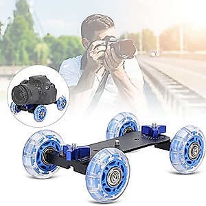 Voluxe Camera Dolly Wheel, Camera Dolly Skater, Silicone 1 PCS 1/4'' Screw 10KG Payload for Cellphone DSLR Camera Action Camera Photographers
