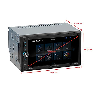 BOSS Audio Systems BV745B 6.95 Inch Touchscreen Car Stereo, A-Link Screen Mirroring, Double Din, Bluetooth Audio - Calling, Built-in Microphone, No CD/DVD, USB, SD, AUX in, AM/FM