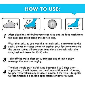 Foot Peel Mask-3 Pack,Foot Exfoliating Set With Milk Serum,Baby Foot Peeling-Cracked Feet Treatment,Dead Skin Heel Scraper For Feet,Disposabel Feet Spa Socks,Intensly Moisturizes Repair and Softens The Feet