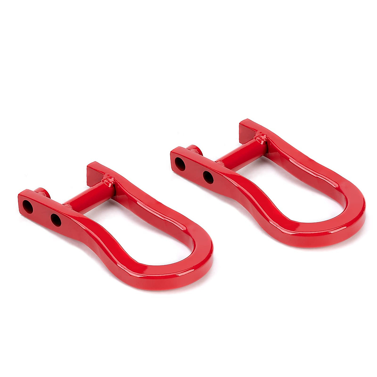 WEILEITE Front Bumper Tow Hook Shackles Chevy Silverado GMC Sierra 1500 2007-2018 Silverado 1500 LD 2019 Sierra 1500 Limited 2019 Replace 84192871(2Pcs,Red)