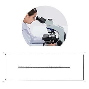 TOSUKKI 0.1mm Microscope Reticle Micrometer,Clear Micrometer Measuring Ruler, Microscope Micrometer Calibration Ruler Slide
