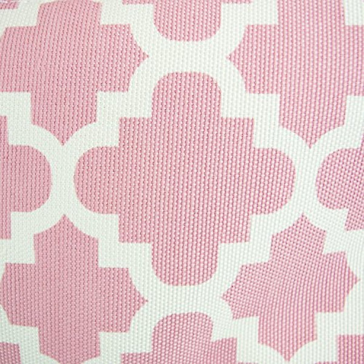 DII Collapsible Burlap Storage Basket or Bin with Durable Cotton Handles, Home Organizational Solution for Office, Bedroom, Closet, Toys, & Laundry (Small Round - 12x9), Rose Lattice