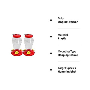 Garden Collection Hanging Hummingbird Feeders(pack of 2)