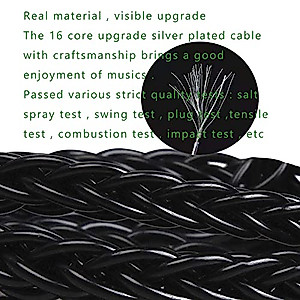 Audio Cable 16 Core Upgrade Silver Plated, FEDAI Balanced Replacement Cable, MMCX Detachable Earphone Cable Replacement Earphone Wire for Shure 846 535 215 315 425 MAGAOSI K5 LZA4 A5(mmcx, 2.5 mm)