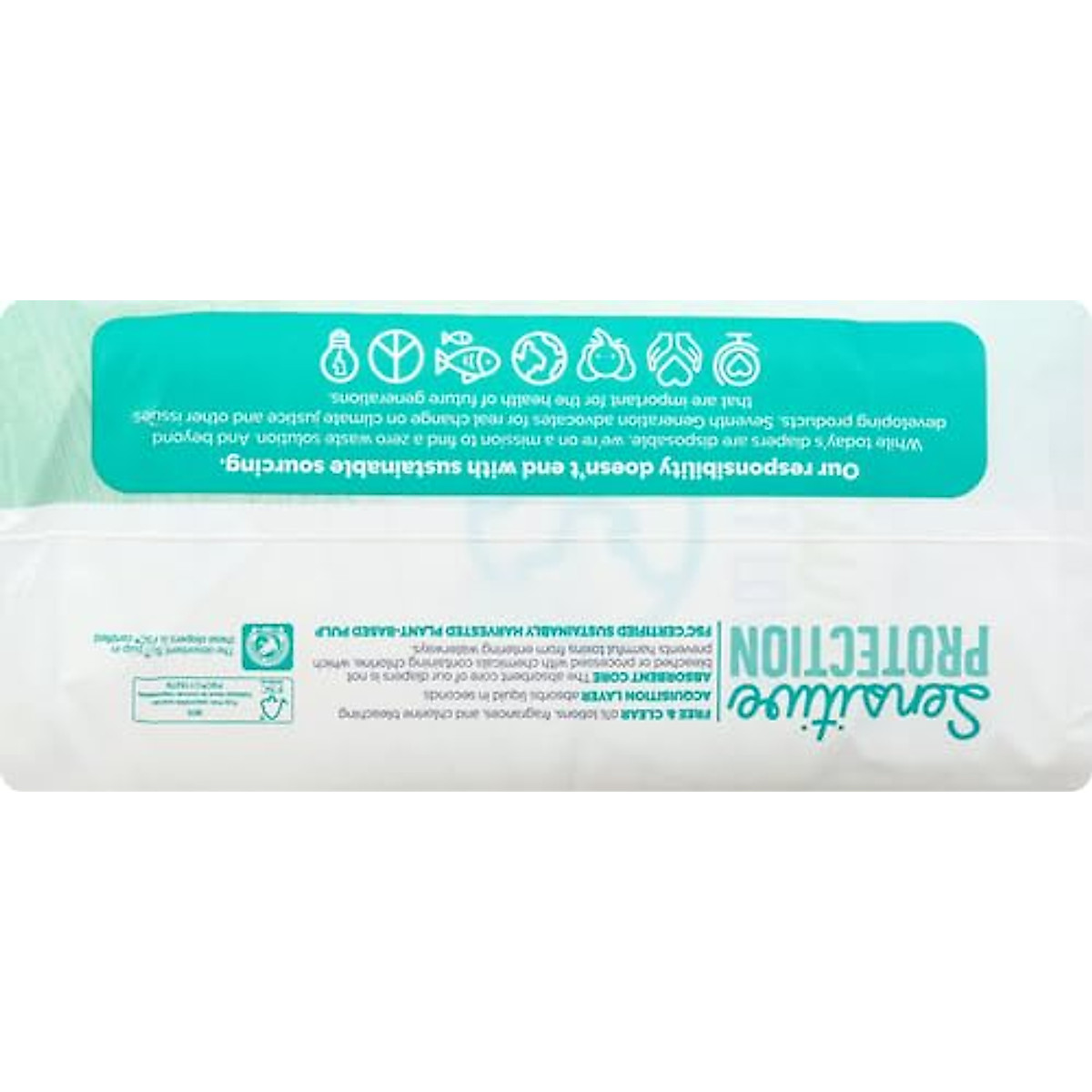 Seventh Generation Baby Diapers, Sensitive Protection, Size 3, 27 Count