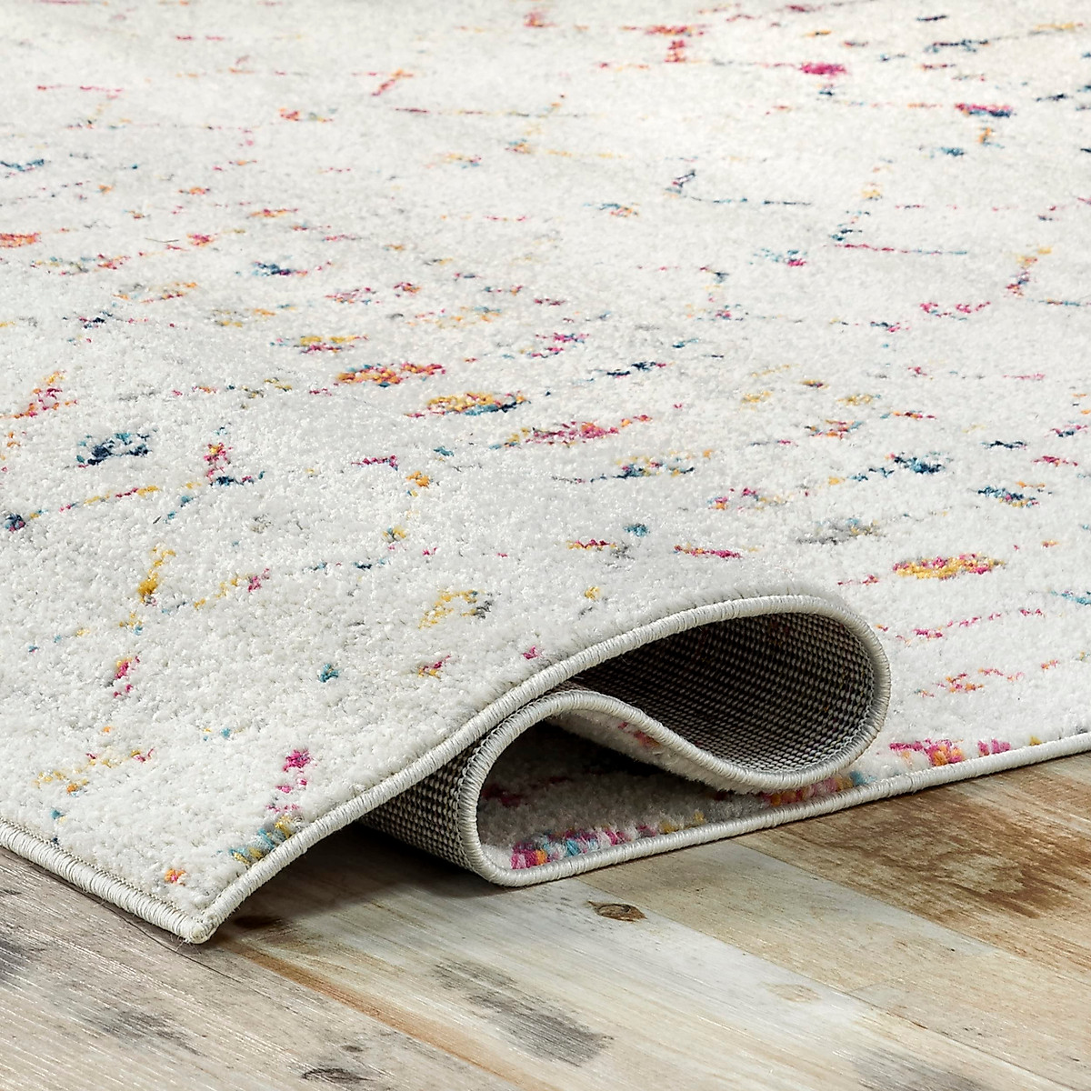 nuLOOM 8x11 Moroccan Blythe Area Rug, Light Multicolor, Faded Bohemian Design, Stain Resistant, For Bedroom, Dining Room, Living Room, Hallway, Office, Kitchen, Entryway