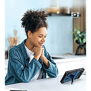 FNTCASE for Google Pixel 7 Case: Military Grade Shockproof Drop Protective Phone Cover with Kickstand, Slide Camera Cover & Screen Protector, Heavy Duty Cell Phone Case for Pixel 7-6.3 inch Blue