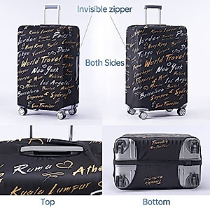 TRAVEL KIN Luggage Covers For Suitcase Tsa Approved,Suitcase Cover Protector Fit 18-32 Inch Luggage