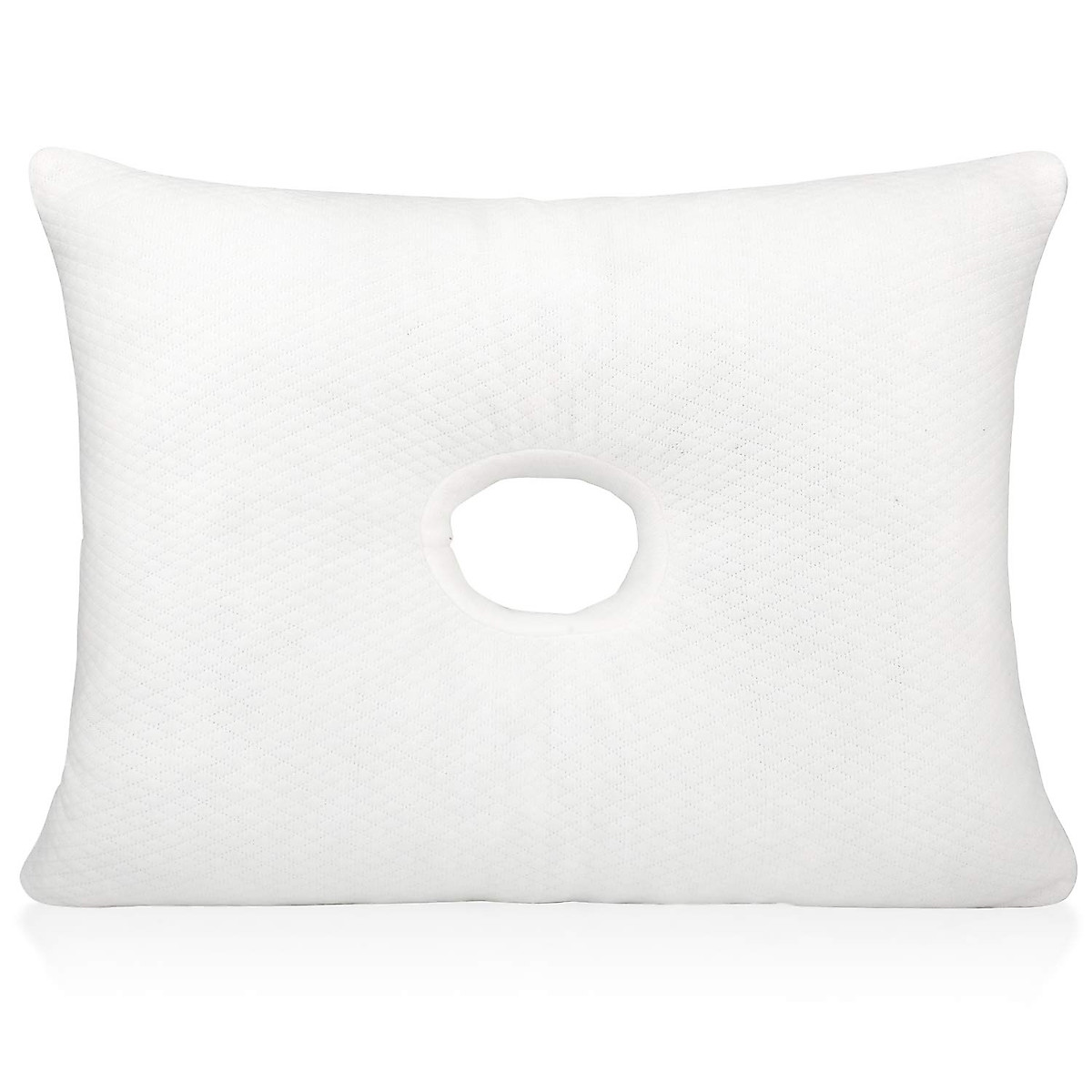 IMPRESA Firm Memory Foam Pillow with an Ear Hole - Includes 2 Pillowcases - FSA/HSA Eligible - Helps Reduce Ear Pain from CNH, Pressure Sores, Post Ear Surgery, Ear Pain or Ear Plugs - Non-Adjustable
