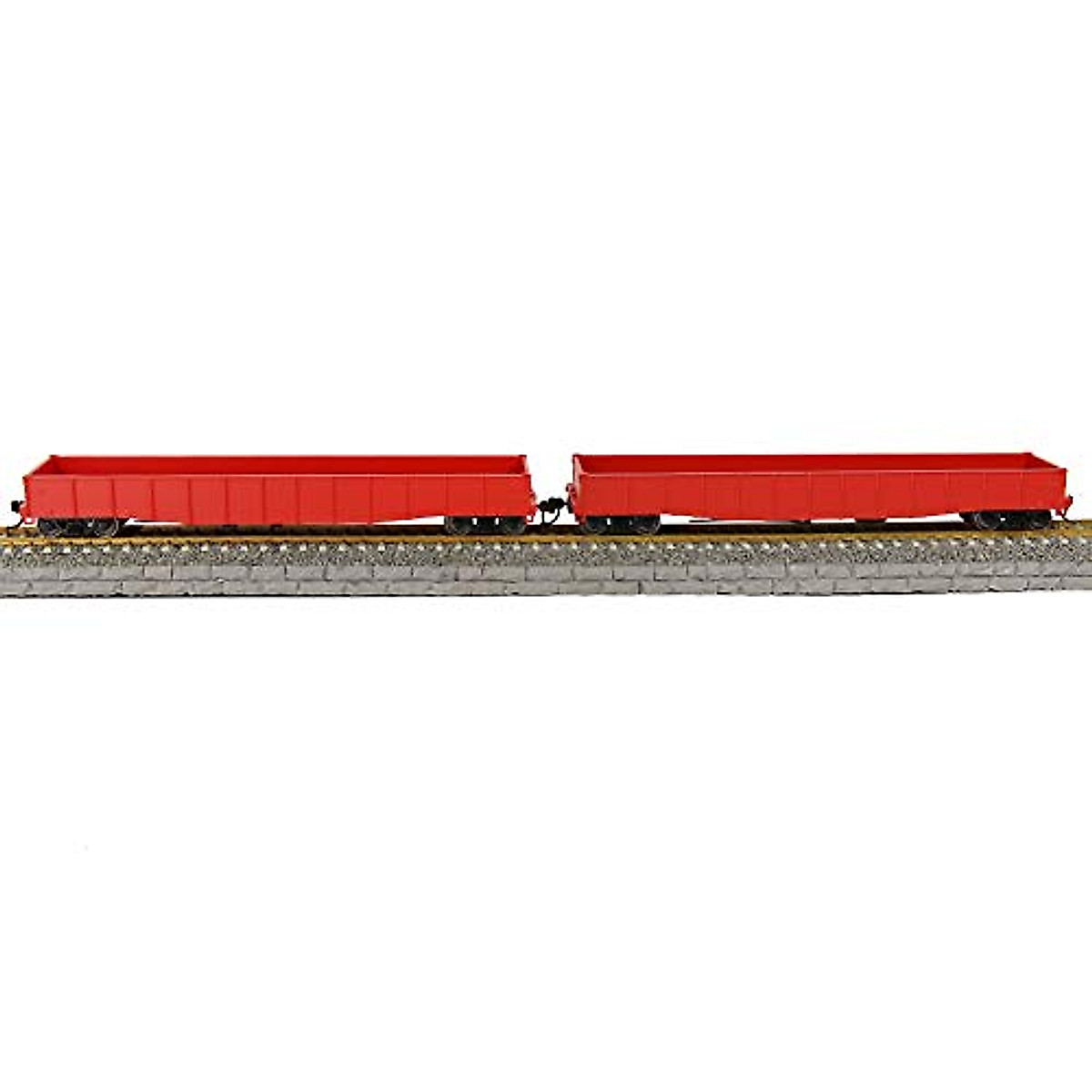 Evemodel C8743R 3pcs HO Scale 1:87 53ft Open Gondola Car Red Wagon Railway Transporter Model Train Container Carriage Freight Car