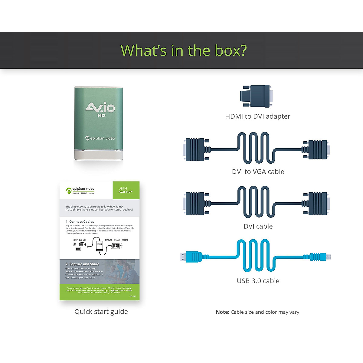 AV.io HD - Grab and Go USB Video Capture for VGA, DVI, and HDMI up to 1080p at 60 fps