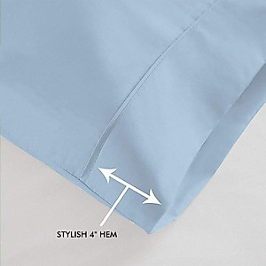 Sheets For Murphy Bed Mattress - Murphy Bed Sheets - Murphy, Wall Bed Linen (4 Pcs Sheet Set) For Murphy Bed/Wall Bed Sky Blue 1800 Microfiber Sheets Full With 6-10" Deep Pocket Premium Quality Sheets