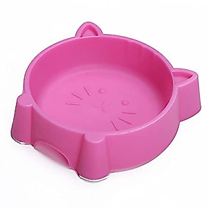 FUUIE Bowls for Food and Water Pet Bowl Plastic Cat Face Anti-Skid Bowl Creative Portable Cat Face Multipurpose Cat Bowl Dog Bowl Pet Household Supplies (Color : Blue)
