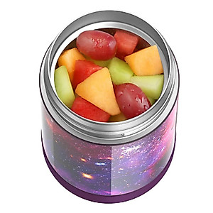 THERMOS 16oz/470ml Stainless Steel Vacuum Insulated Food Jar with Spoon, Galaxy Purple