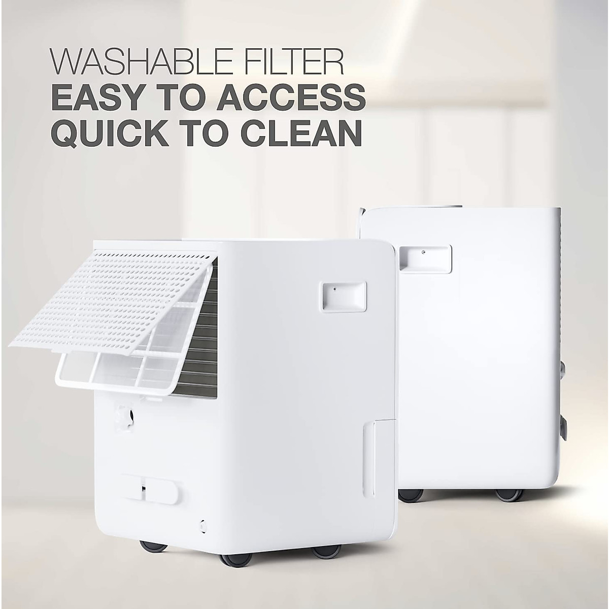 Cooper & Hunter 50 Pint Dehumidifier with Drain Pump for Large Room or Basements 4,500 Sq. Ft, 6L Water Tank (70 pint 2012 DOE standard)