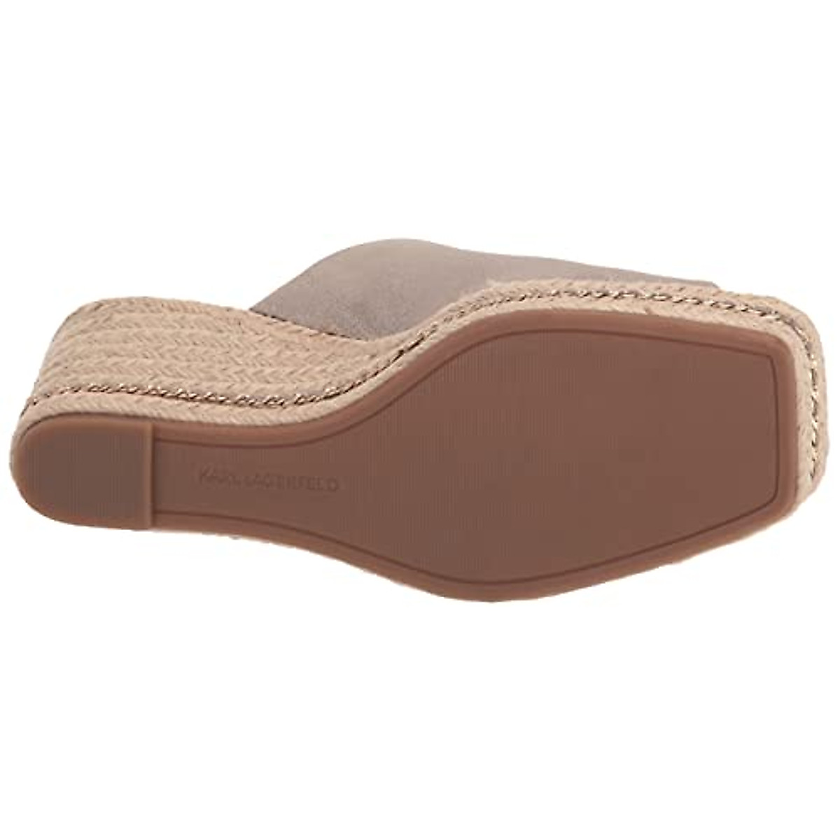 Karl Lagerfeld Paris Women's Corissa Slip on Espadrille Wedge Sandal, Champagne, 10