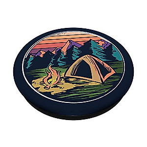 Nature Mountain Camping Outdoor Hiking Tent Lovers Gift PopSockets PopGrip: Swappable Grip for Phones & Tablets