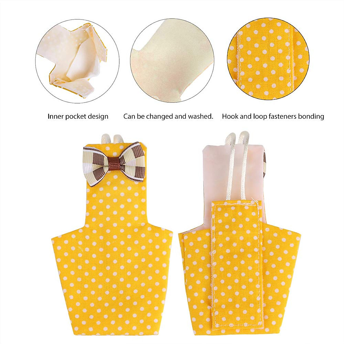 GLOGLOW Birds Diaper, Reusable Birds Flight Suits Nappy Diaper Clothes Washable Flight Nappy Parrot Diaper Nappies Parrots Pigeons Diaper (Yellow M)