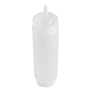 Restaurantware 16oz. Clear FIFO Plastic Squeeze Bottle with Refill Lid and Precision Dispensing Tip - First In First Out - Perfect for Restaurants Catering and Food Trucks - 1ct box