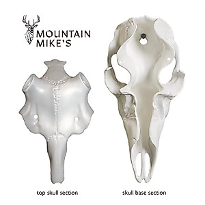 Mountain Mike’s Skull Master - European-Style Mount Kit for Antlers - for Antlers Larger Than 4 ⅞” Diameter - Compatible with Harvested and Shed Antlers - White (Large)…