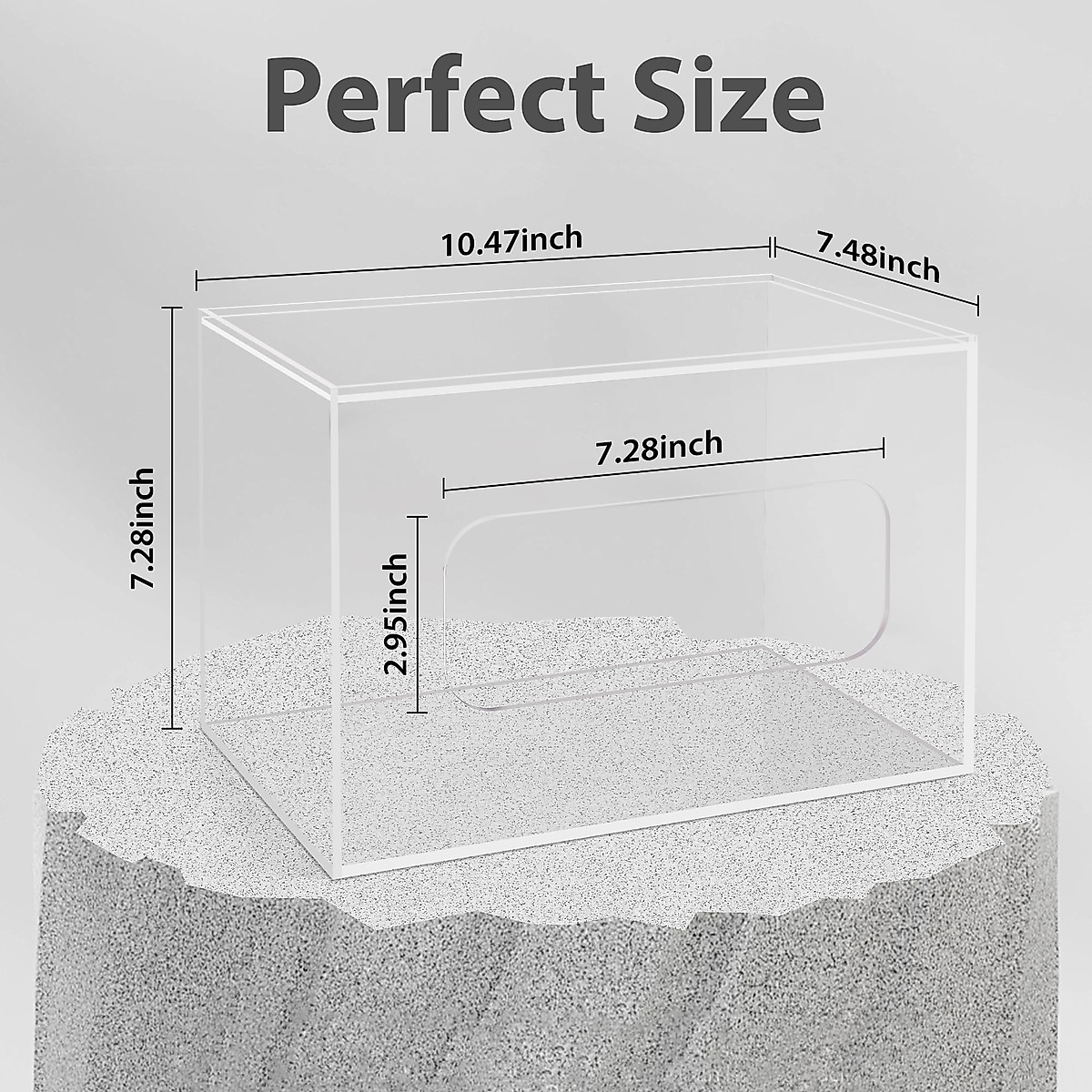 CoolaBoola Trash Bag Holder – Extra-Large Trash Bag Dispenser – Clear Acrylic Garbage Bag Holder for Cabinet – Under The Sink Trash Bag Organizer Roll Holder for Home, Shops, Restaurants