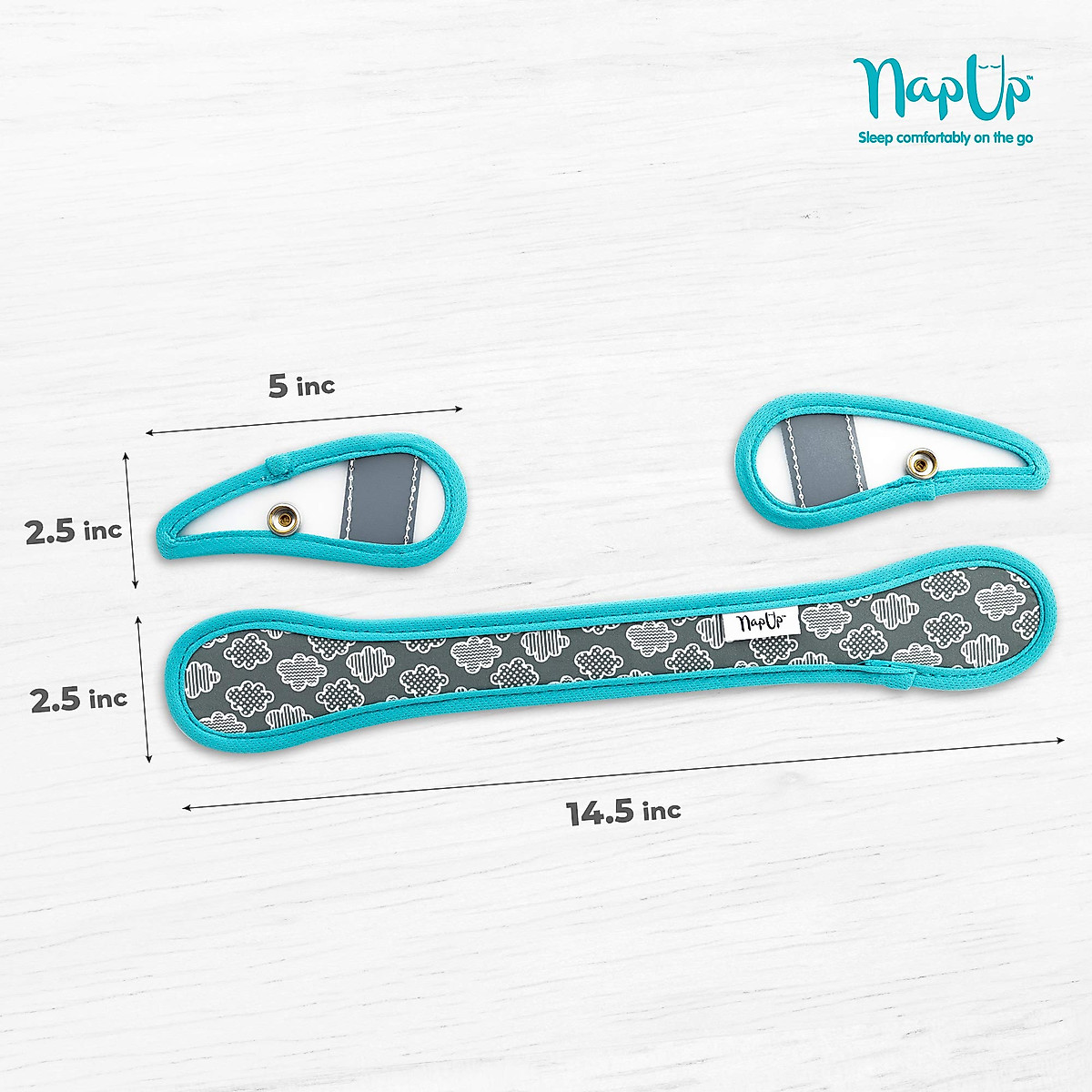 Car Seat Pillow Color Variation- Travel Head Support Additional Accessory (Light Blue)