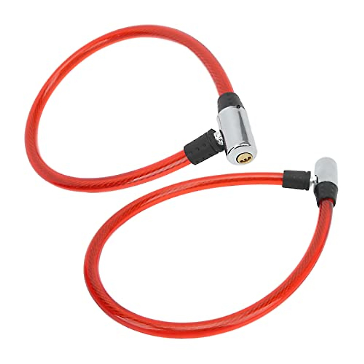 Bicycle Lock Cable, Cable Lock Widely Used Easy Operation Two Keys Portable Size for Gate for Motorcycle for Bike(red)