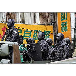 Airsoft Paintball Mask Tactical BB Gun Classic Style Head Protective Mask Field Hunting Military War Game Shooting Accessories (Black)