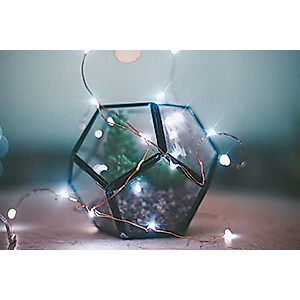 Gardenvy Fairy Lights Plug in, 66ft 200 Mini LEDs String Lights with RF Remote Control, UL Adaptor Included, USB Starry Lights for Christmas Garden Party Indoor Decor, Silver Wire, Cool White