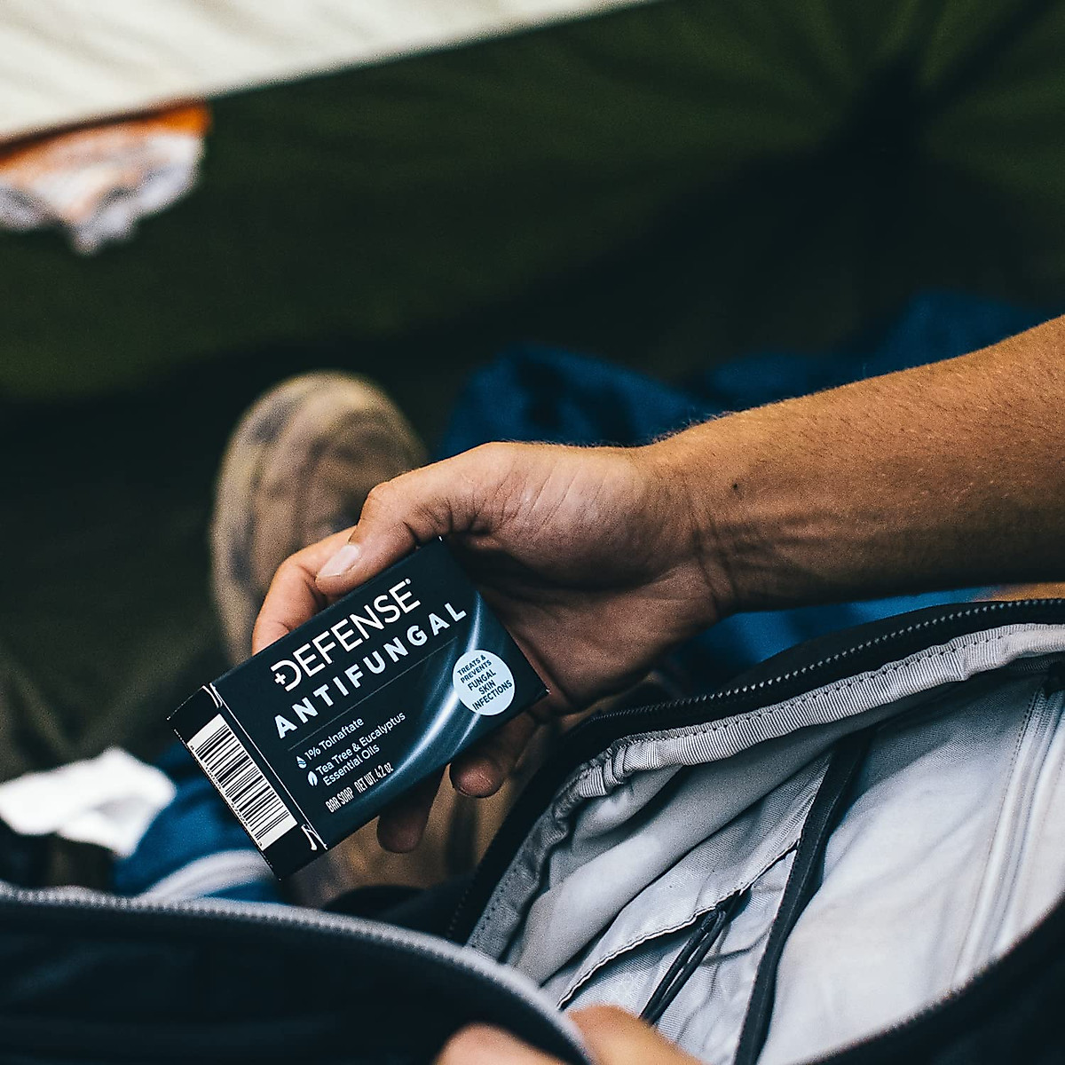 Defense Soap Antifungal Medicated Bar Soap, Tea Tree Body Wipes (40 Count), & Body Wash 12 oz - Natural Shower Gel