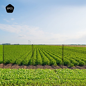 8PCS Steel Fence Panel Garden Border Landscape Edging Yard Fencing Decor 43"x31" for Lawn, Garden, Vegetable Garden