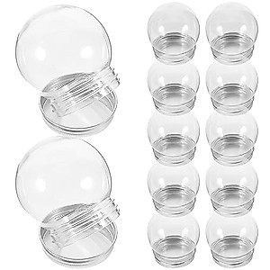 Globe 12Pcs DIY Snow Globe Clear Water Globe 150ml Empty Snow Globe with Screw Off Cap Make Your Own Shatterproof Snowglobe for Christmas Home Decor Bottles