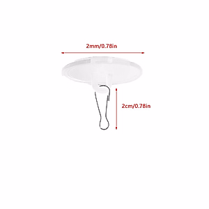 UtySty 40 Pack Self Adhesive Wall Hook Sticky Ceiling Hooks Small Disc Sticker Hanger for Christmas Festival Wedding Decorations Baloon Storage Display 2cm/0.78”