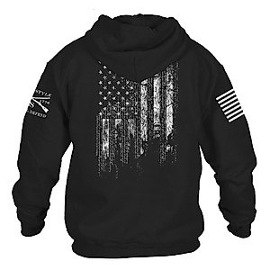 Grunt Style 1776 Flag Hoodie (Black, XXLarge)