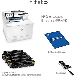 HP Color Laserjet Enterprise M480f Multifunction Duplex Printer (Renewed Premium)