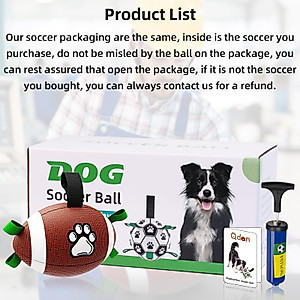 QDAN Dog Toys Football, Interactive Dog Toys for Tug of War,Superbowl Football Party Decorations Favor, Dog Water Toy, Durable Dog Balls for Small & Medium Dogs(8 inch)