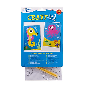 Baker Ross AW378 Sealife Sand Art Pictures (Pack of 8), Assorted
