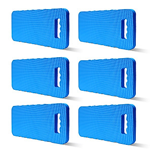 Gardzen 6-Pack Garden Kneeling Cushions - For Gardening, Baby Bath, Yoga, Pilates, Exercise, 16"x8"x1", Blue