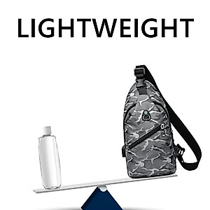 Ohenjoy Sling Bag Unisex Lightweight Crossbody Backpack Chest Pack Casual Daypack Water-Repellent in Nylon