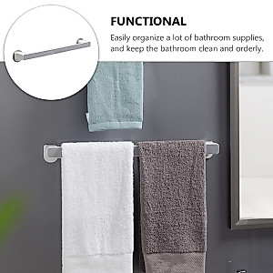 DOITOOL 1pc Rustproof Wall- Self Organizer Accessories Rod Holder Wall Storage Bedroom Bathroom Stand Stick Towel Heavy Wall-Mounted for Bar Duty Hand Hanger on Adhesive Bath Rack