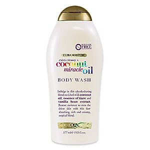 OGX Extra Creamy + Coconut Miracle Oil Ultra Moisture Body Wash, 19.5 Fl Oz