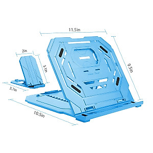 Frunsi Drawing Tablet Stand, Laptop Stand, Foldable Stand for Tablet Display, 9 Levels Adjustable Angles with a Built-in Phone Holder, for 12-17 inch Drawing Tablet, Smartphones