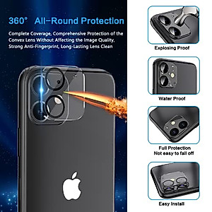2 Pack iPhone 11 Privacy Screen Protector with 2 Pack iPhone 11 Camera Lens Protector, Anti Spy 9H Hardness Tempered Glass Privacy Screen iPhone 11, Bubble Free Easy Installation 6.1 Inch [2+2 Pack]