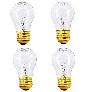 haraqi 120 Volt A15 40 Watt Light Bulbs,Appliance Bulbs with Medium Base,Refrigerator Bulb Clear Ceiling Fan Bulbs