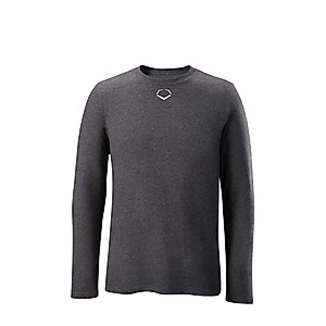 EvoShield Youth Long Sleeve Tee, Charcoal - Large