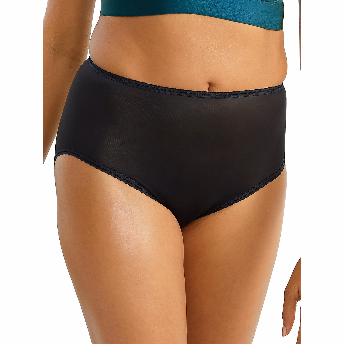 Bali womens Skimp Skamp Panty Briefs, Black for Daywear, Medium US