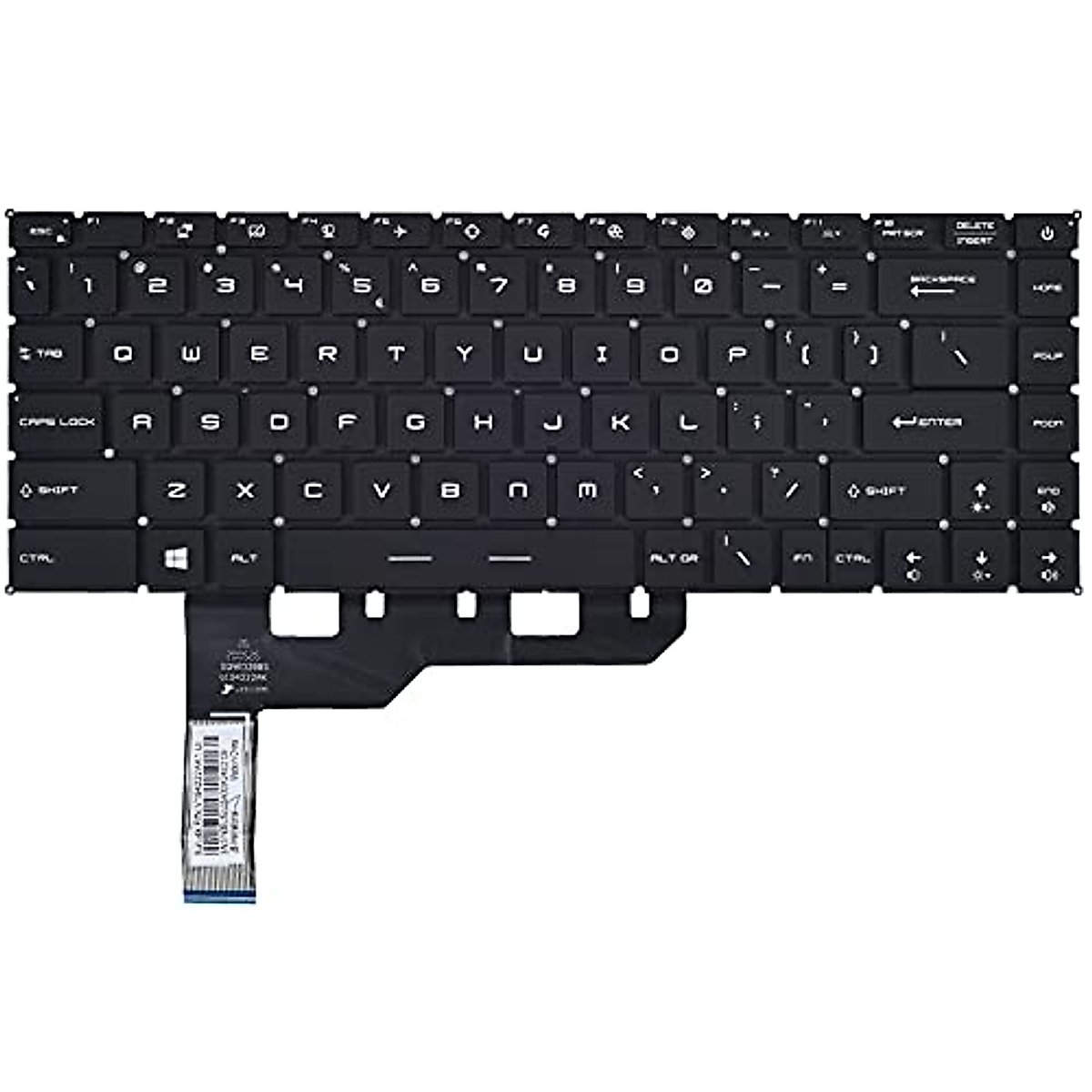Replacement Keyboard for MSI GS66 Stealth GE66 Raider GP66 & Stealth 15M with Per-Key RGB Backlit Keyboard Black US Layout MS-16V1 MS-1541 MS-1542