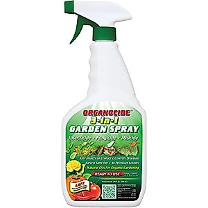 Organic Laboratories 100-004 Organocide 3-in-1 RTU Garden Spray, 24-Ounce