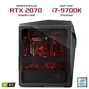 ROG Strix GL12 Gaming Desktop, Overclocked 9th Gen 8-Core Intel Core i7-9700K, NVIDIA GeForce RTX 2070 8GB, 16GB DDR4 RAM, 1TB M.2 SSD, Windows 10 Pro, Iron Grey, GL12CX-XB771